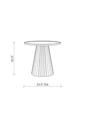 Flute Side Table - Large - Black/White