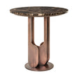 Drop Side Table with Marble Top