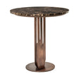 Drop Side Table with Marble Top
