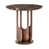 Drop Side Table with Marble Top