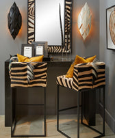 Zebra Hide Bar Stool