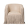 Luxury Cream Stone Shaggy Leather Swivel Arm Chair | NGALA Trading