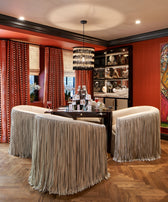 Luxury Cream Stone Shaggy Leather Swivel Arm Chair | NGALA Trading