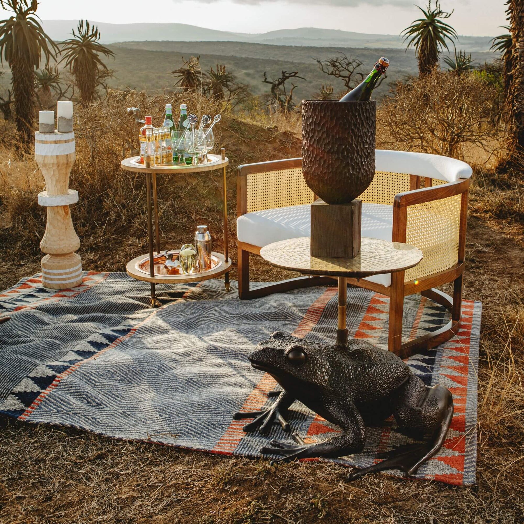 Zebra Hide Bar Stool