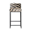 Zebra Hide Bar Stool