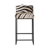 Zebra Hide Bar Stool