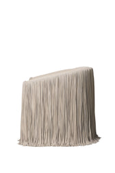 Luxury Cream Stone Shaggy Leather Swivel Arm Chair | NGALA Trading