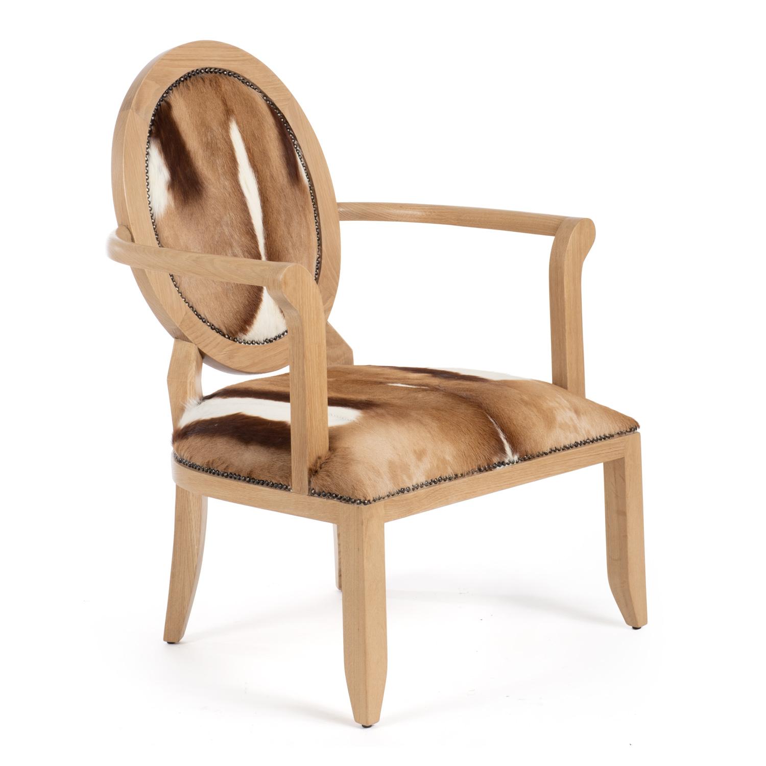 Springbok Animal Hide Manhattan Arm Chair | NGALA Trading