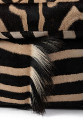 Genuine Zebra Hide Animal Print Lounge Club Chair | NGALA Trading